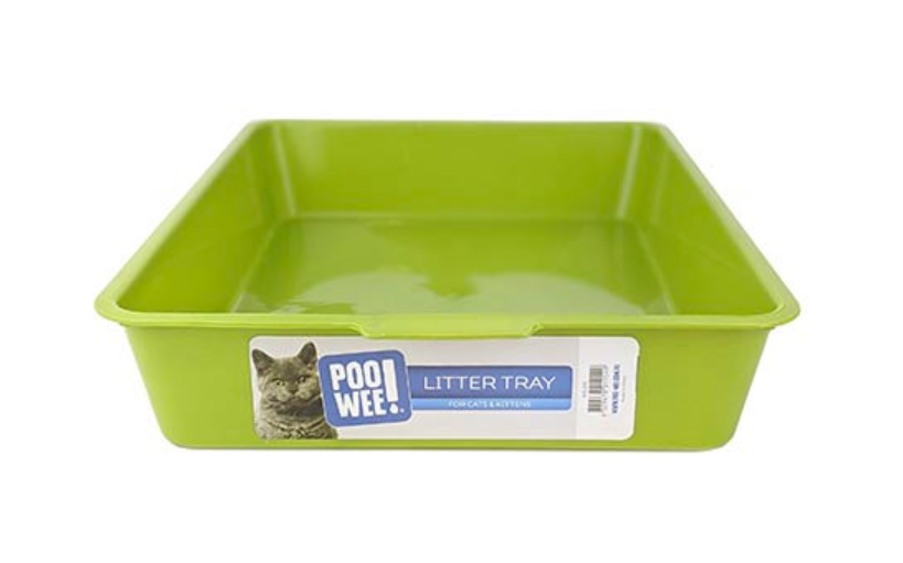 POOWEE LITTER TRAY PLAIN LARGE 42X31CM GREEN – Head to Tail Pets