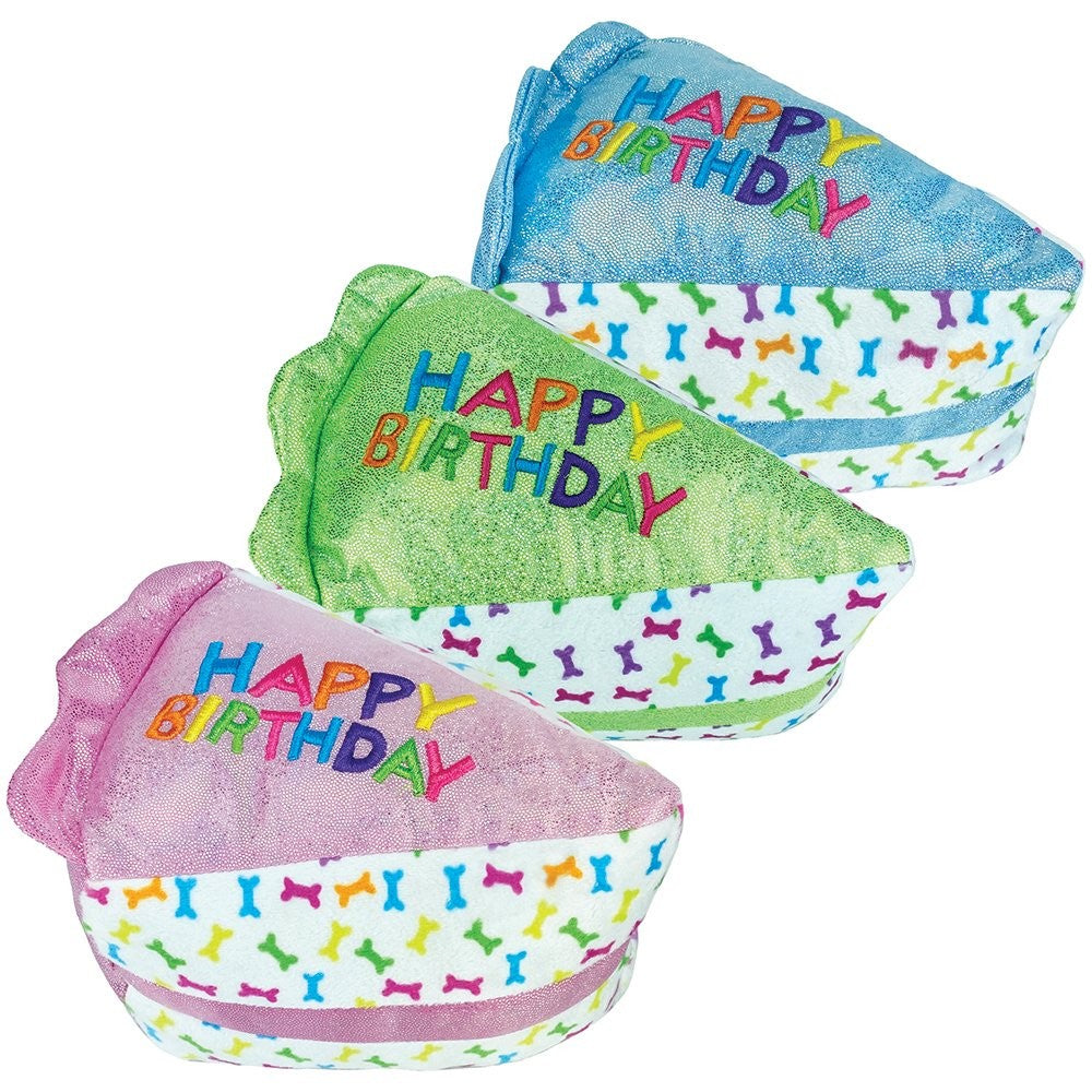 MULTIPET DOG TOY BIRTHDAY CAKE ASSORTED COLOURS – Head to Tail Pets