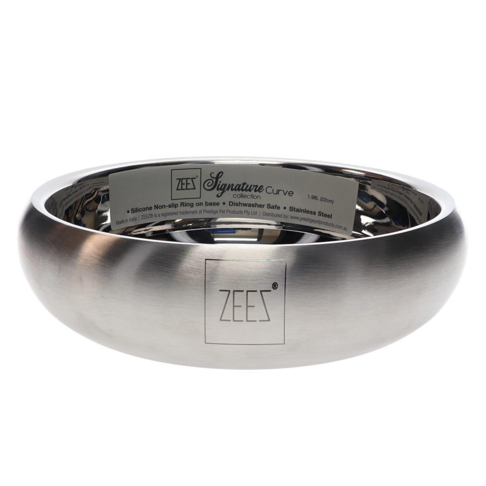 ZEEZ DOG BOWL SIGNATURE COLLECTION SS CURVE – Head to Tail Pets