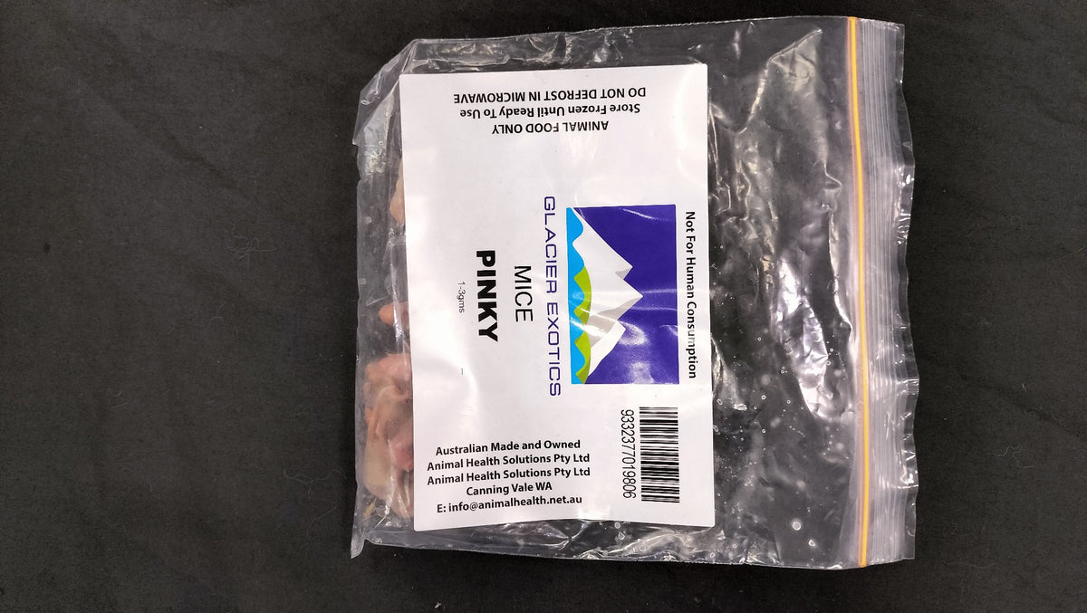 GLACIER EXOTICS FROZEN MICE PINKY (1-3G) 10 PACK – Head to Tail Pets